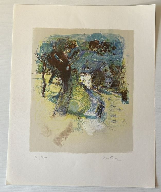 Lithografie handsigniert Hans Falk (ID b3970) | Kaufen auf Ricardo