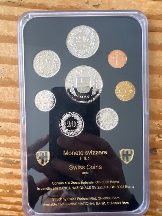 Münzsatz Schweiz 1984 Stempelglanz Stgl. (Neu und originalverpackt) in Bülach für CHF 19 – mit ...