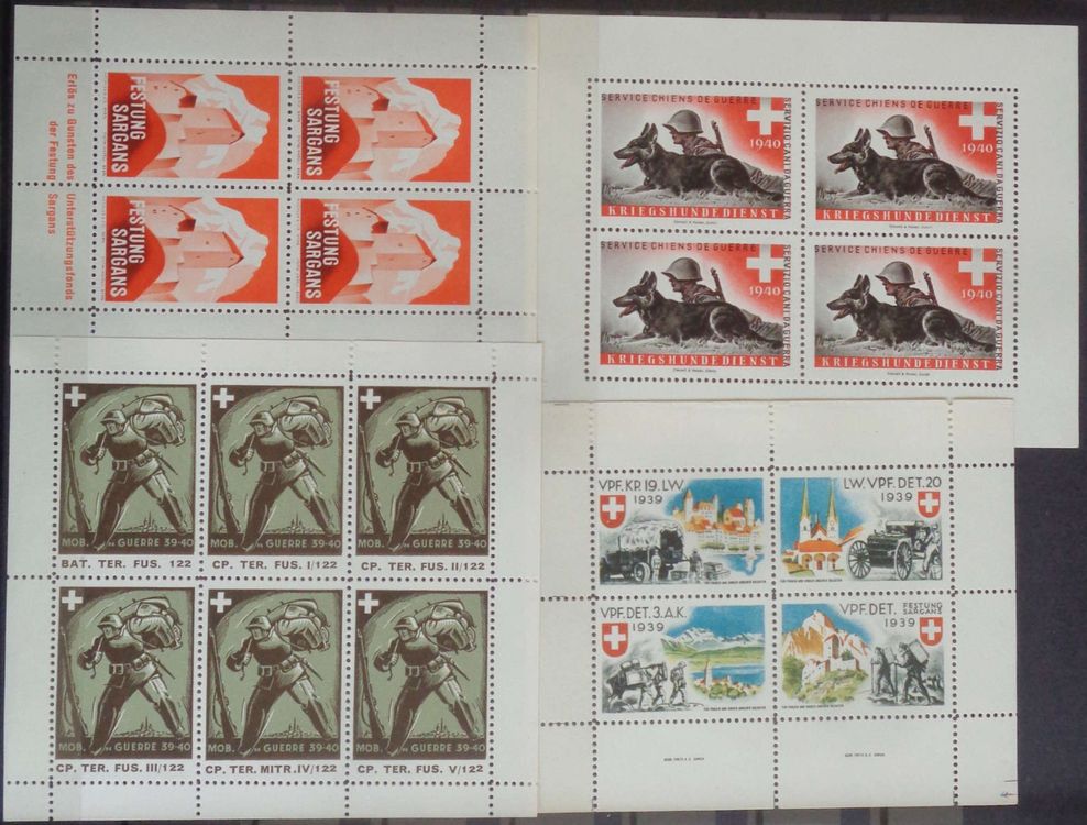 SOLDATENMARKEN: 4 postfrische Blocks ** (145.–) | Kaufen auf Ricardo