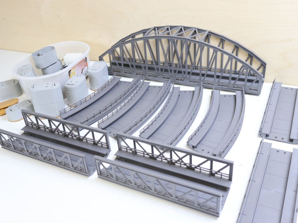 Märklin C-Gleis grosses Brücke & Pfeiler Set - 74620/74636 (Gebraucht ...