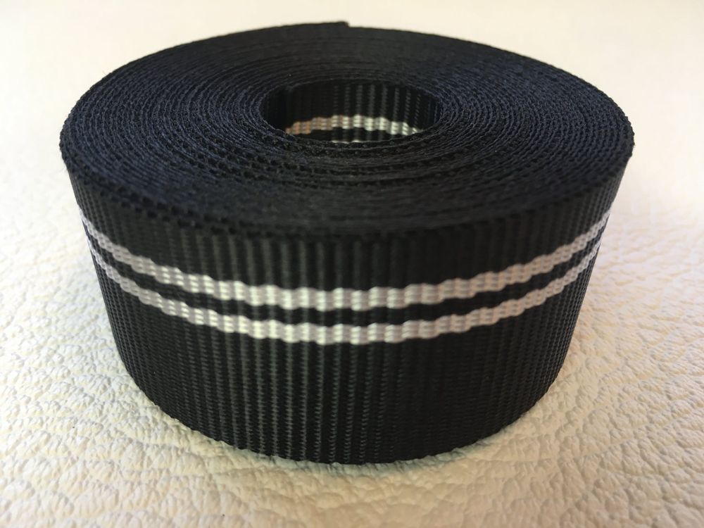 POLYESTER / GURTBAND SCHWARZ MIT STREIFEN 5m x 3cm x 0,5mm (Neu und originalverpackt) in Aesch ...