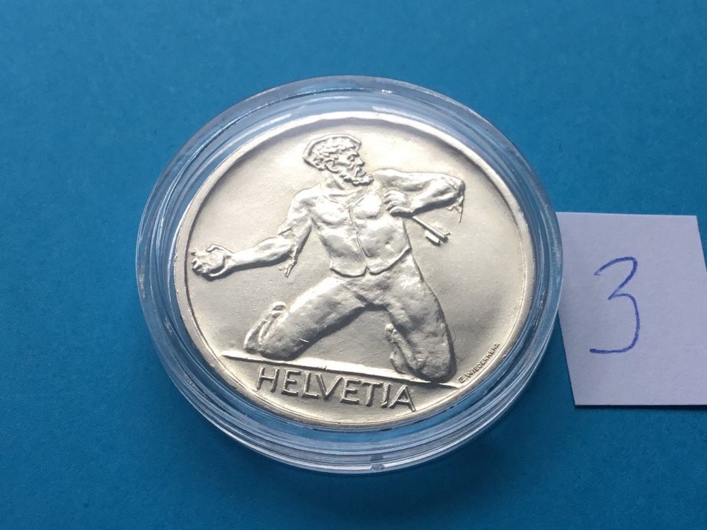 5 Franken Silbermünze St Jakob 1944 Unzirkuliert stgl (Neu (gemäss Beschreibung)) in St ...