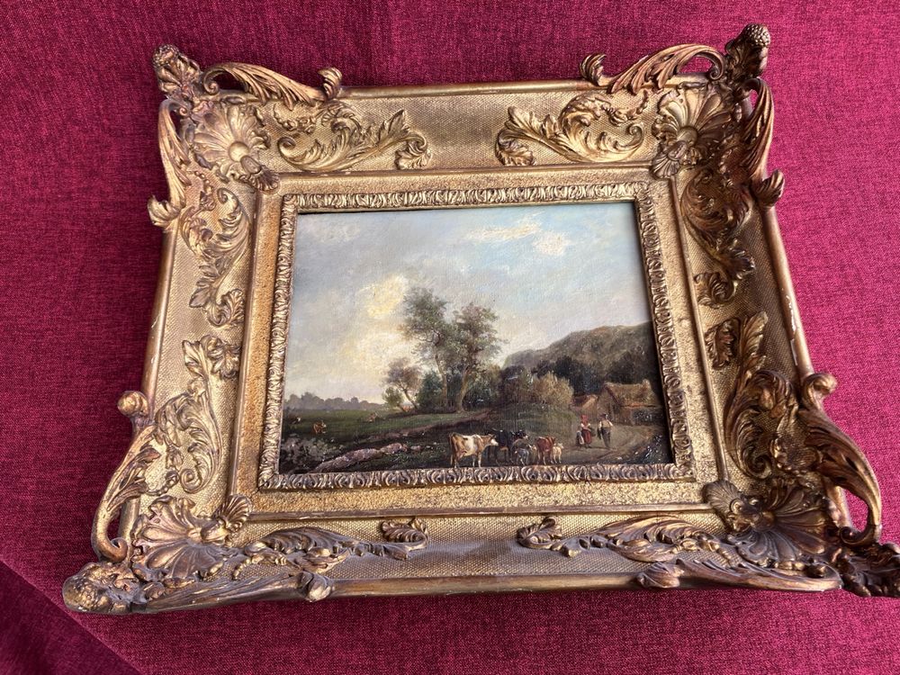 Antik Gemälde mit schöner Rahmen Öl a. Lwd.48x38cm (Gebraucht) in ...