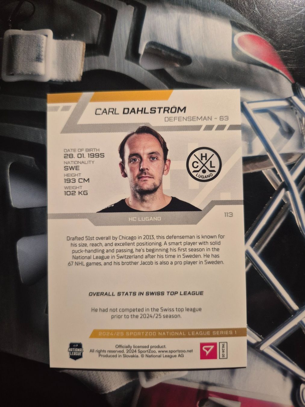 Carl Dahlström HC Lugano Sportzoo 2024/25 (Gebraucht) in Treiten für CHF 1 – mit Lieferung auf ...