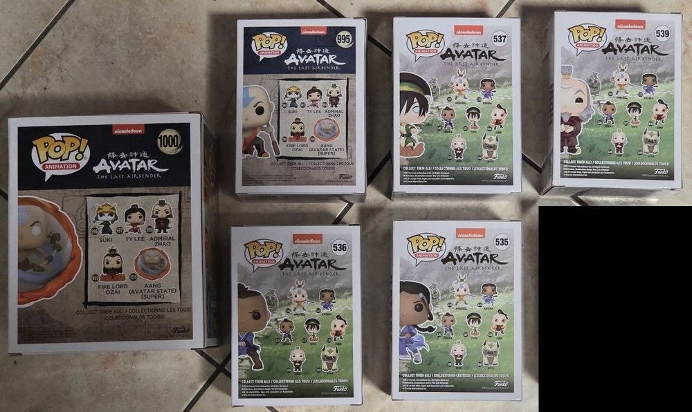 Funko Pop Anime - Avatar Set (Aang, Sokka, Katara, Toph,..) (Neu ...
