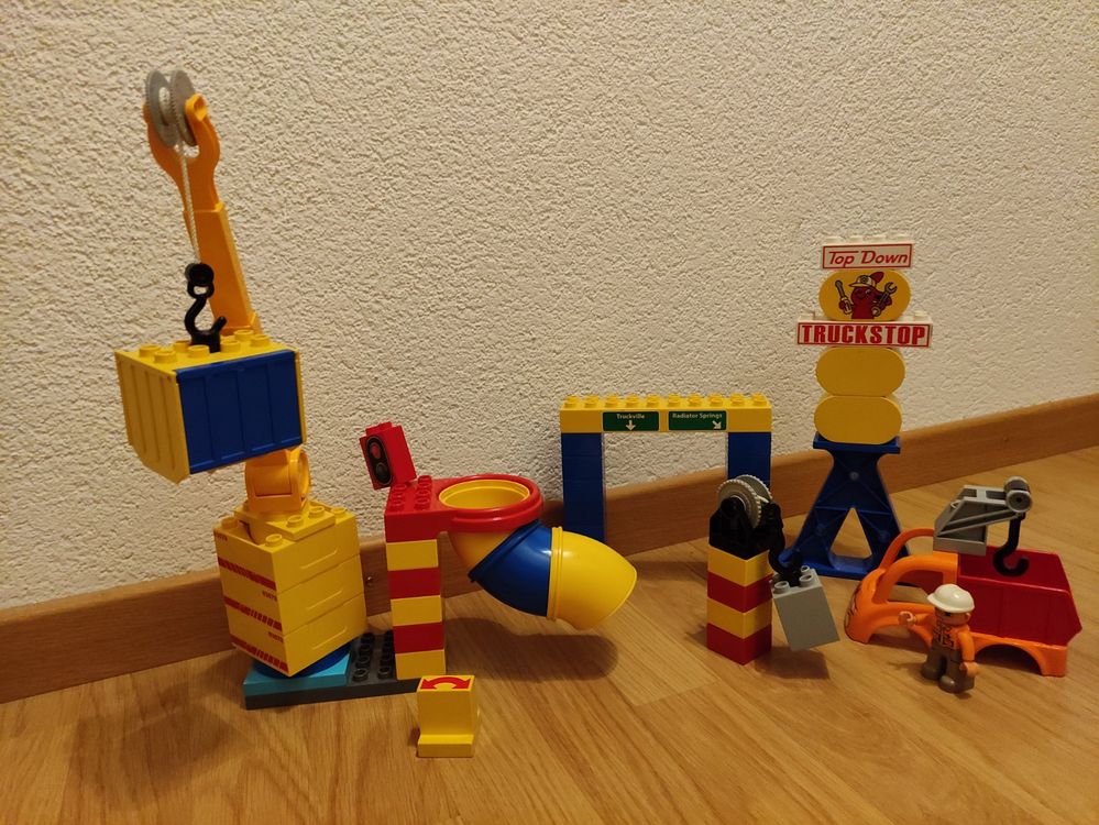 Lego Duplo Baustellen Utensilien, Kran, Rutsche, Autoaufbau | Kaufen ...