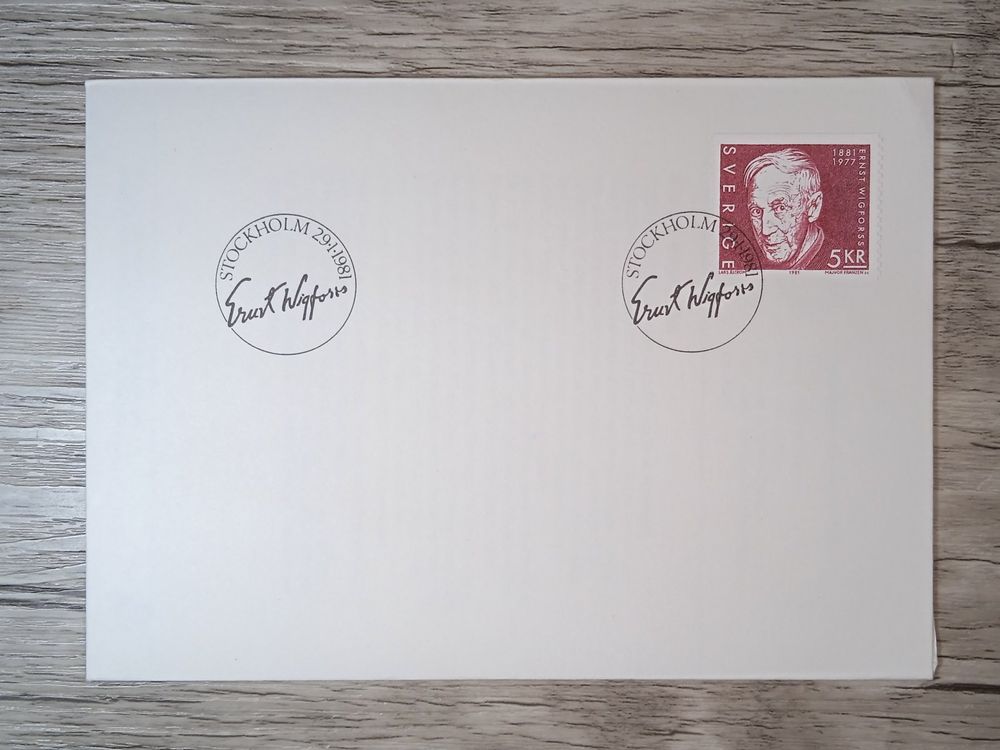 TR50 Enveloppe + Timbre Suede 1981 (Gebraucht) in Cousset für CHF 0.5 – mit Lieferung auf ...