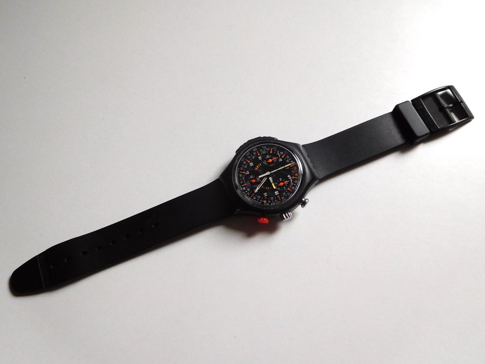 Swatch Uhr 1999 FIREWALL SOB402 Alarm Chrono Ø38mm Datum (Gebraucht) in ...