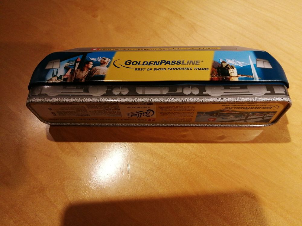 GoldenPassLine Schokoladenbox Zug Blechdose Souvenir Schweiz (Gebraucht ...
