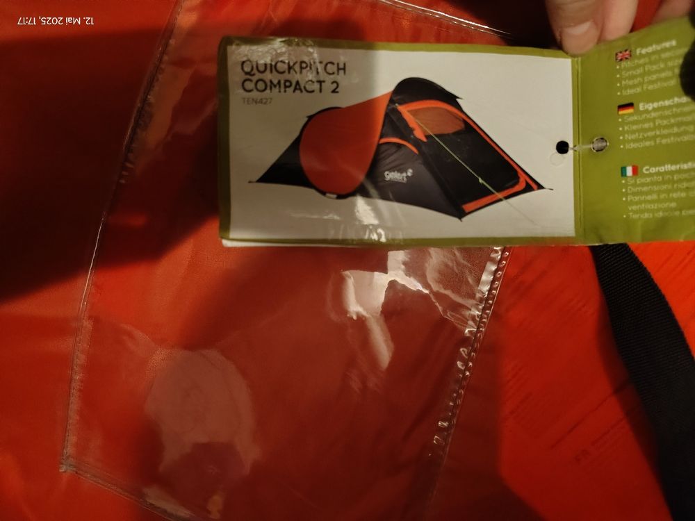 Gelert Quickpitch Compact 2 Zelt - Ideal für Festivals! | Kaufen auf Ricardo