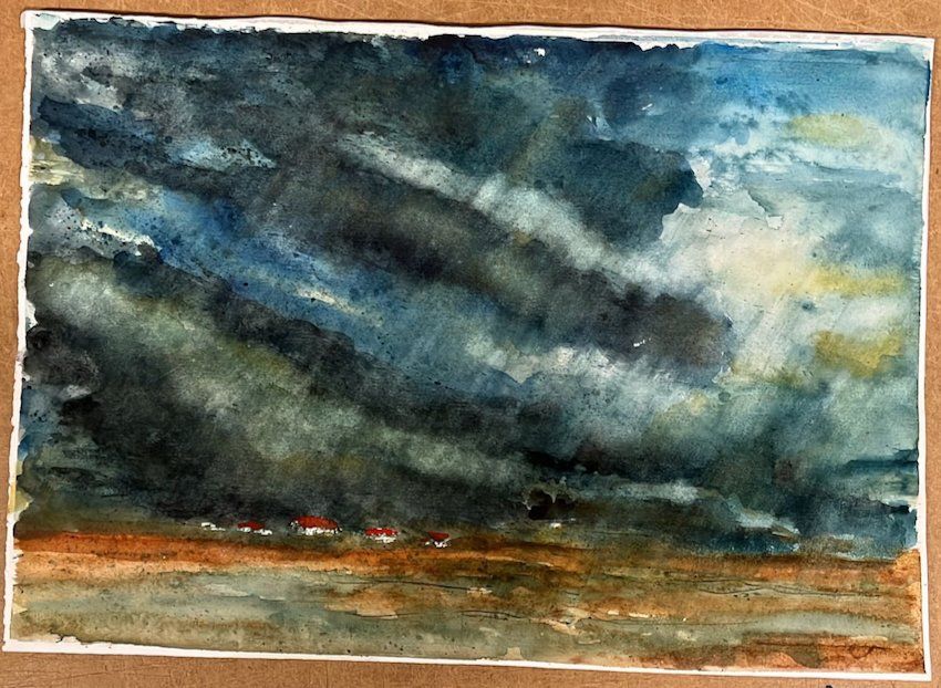 Aquarell Stürmische Landschaft (ID b3196) (Gebraucht) in Gelterfingen für CHF 40 – mit Lieferung ...