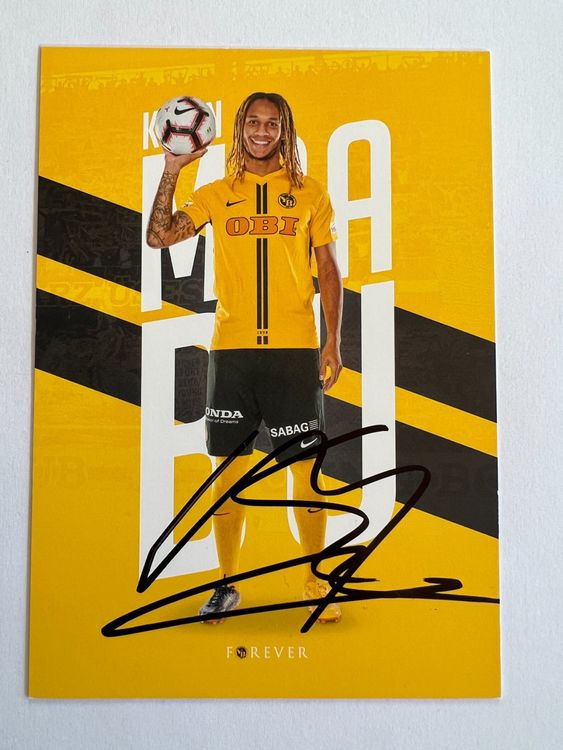 YB Autogrammkarte - Kevin Mbabu (Usato) a Bargen BE per CHF 3 – con ...