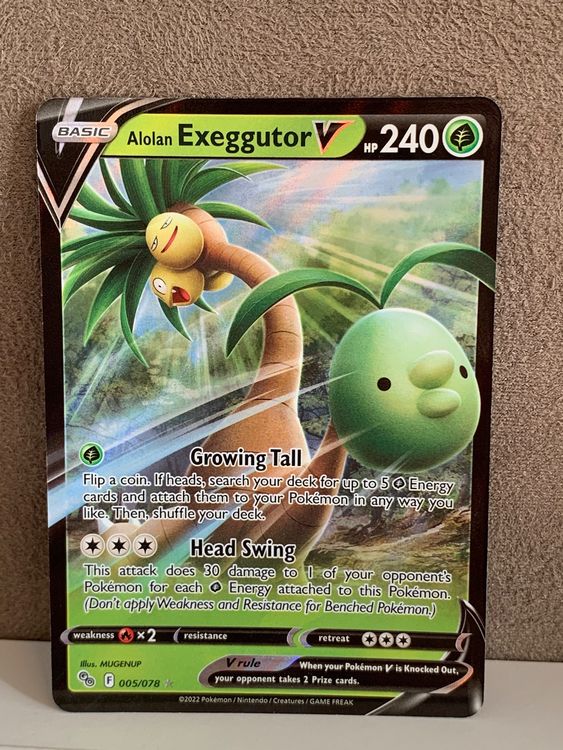 Alolan Exeggutor V ENG Pokémon GO Pokemon 005/078 | Kaufen auf Ricardo
