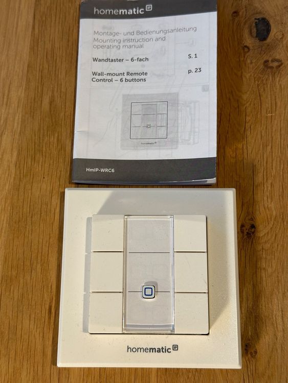 Homematic IP Wandtaster HmIP-WRC6, 6-fach für Smart Home (Neu (gemäss ...