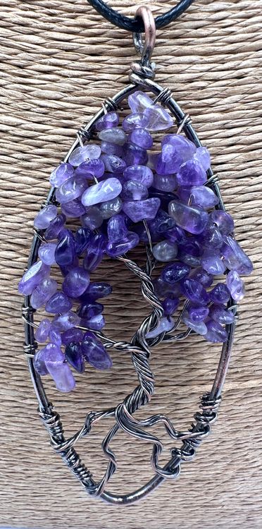 Baum des Lebens Drahtwickel Anhänger wire wrapping Amethyst (Neu und originalverpackt) in ...