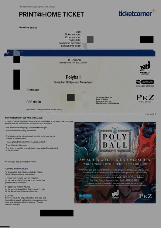 Polyball ticket (normal, no legit) (Neu und originalverpackt) in Zürich für CHF 115 – nur ...