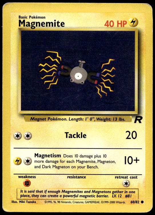 Magnemite 60/82 Pokémon Team Rocket ab 1.- | Kaufen auf Ricardo