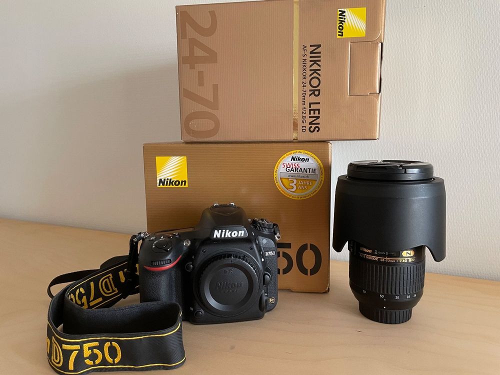 Nikon D 750 Body mit AF-S Nikkor 24-70 / 1.2.8 G Ed | Acheter sur Ricardo