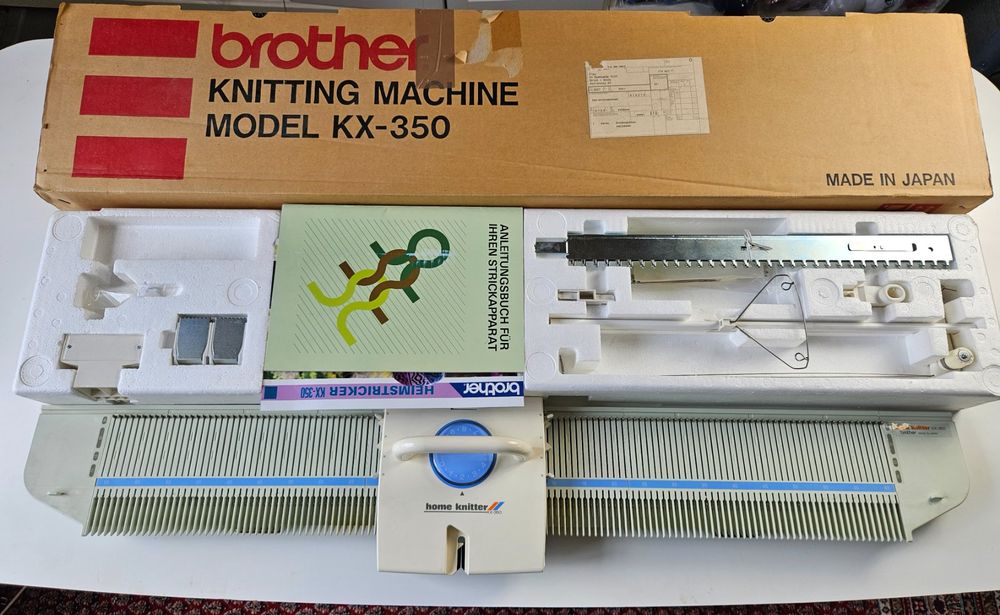 Strickmaschine Brother KX-350 Mittelstricker 7mm (Gebraucht) in Plons ...