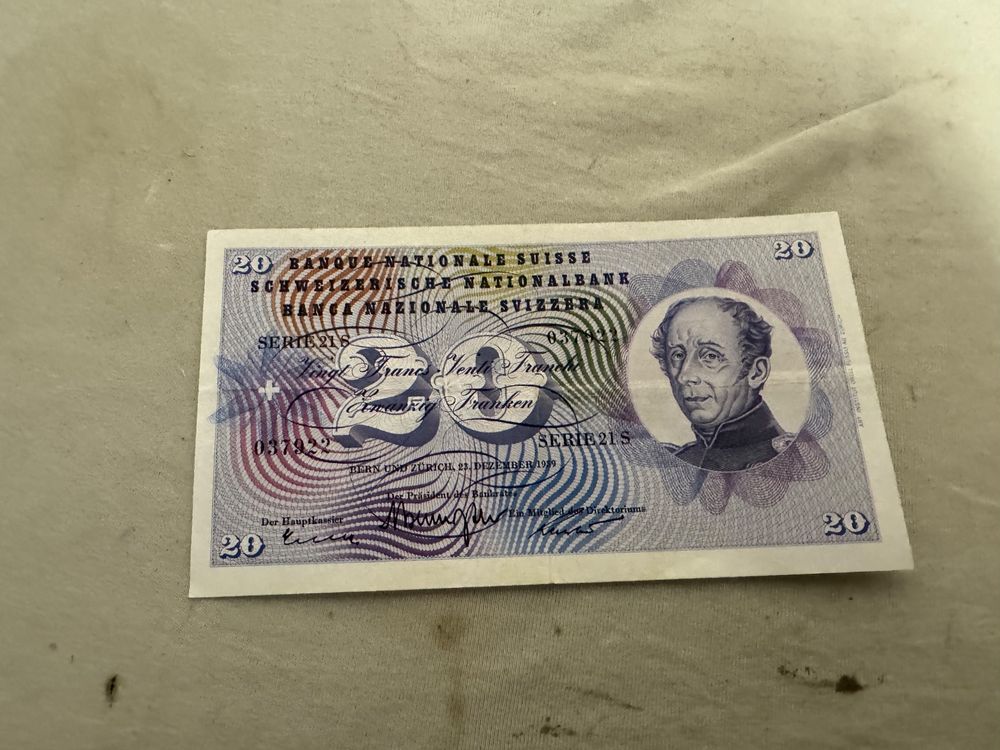 Alte Banknoten 20Fr. 1959 Nr 76 | Kaufen auf Ricardo