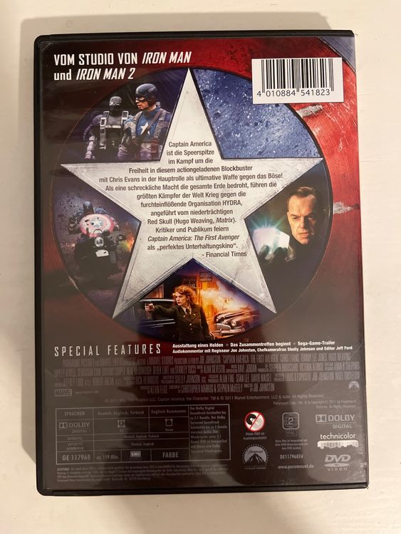 Marvel DVD: Captain America, The First Avenger (2011) (Gebraucht) in ...
