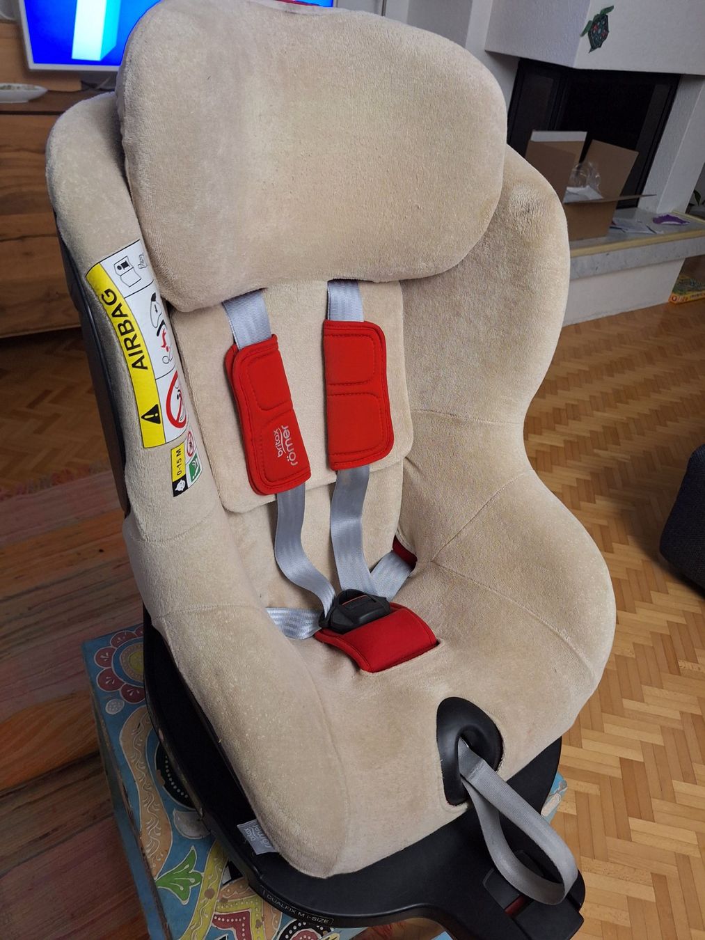 ISOFIX i-Size Britax Romer DUALFIX M Fire Red, Geburt bis 4j (Gebraucht ...