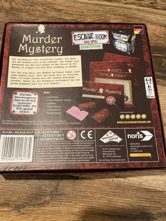 Escape Room - Murder Mystery - Das Spiel - Erweiterung (Gebraucht) in ...