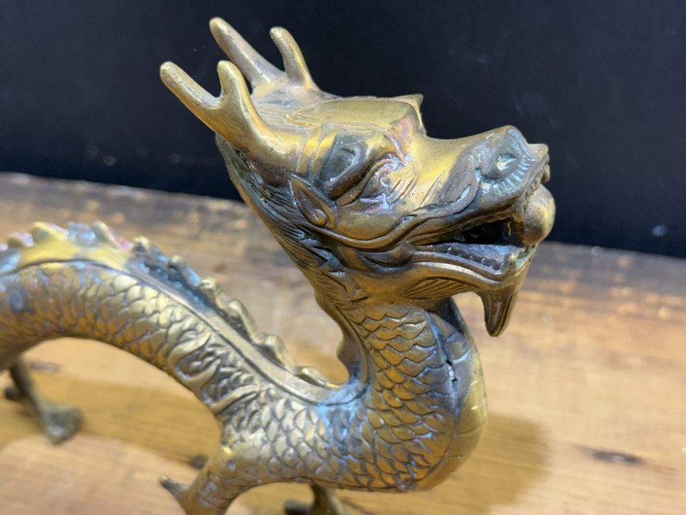 Vontage Messing Dragon mit wunderschöner Patina ! (Gebraucht) in ...