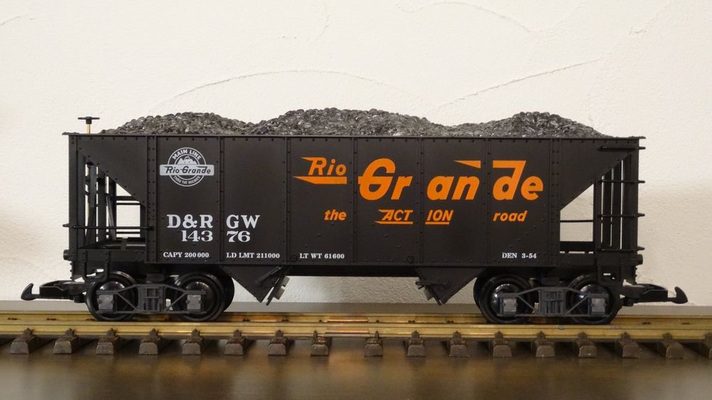 LGB 43760, USA, Rio Grande, D+R, Kohlewagen, Hopper car, (Neu (gemäss ...