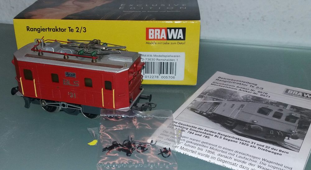 BRAWA H0 - Rangierlokomotive Te 2/3 BLS - Gleichstrom (Defekt) in für ...