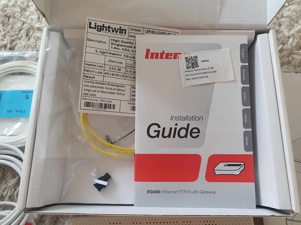 Boardband Router Ethernet Fiber Gateway Modem EG400-R1 V1.2 (Neu und ...