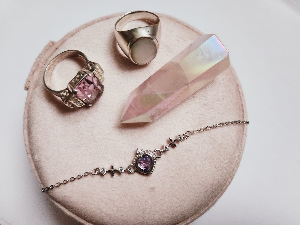 Princess Schmuck Set, Ringe, Armband, Edelstein, teil Silber (Gebraucht ...