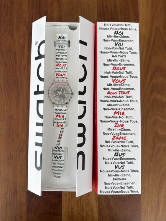 Swatch Uhr "Mir ihr Zäme" - SUOZ375 - Aktionärsgeschenk 2026 (Neu und ...