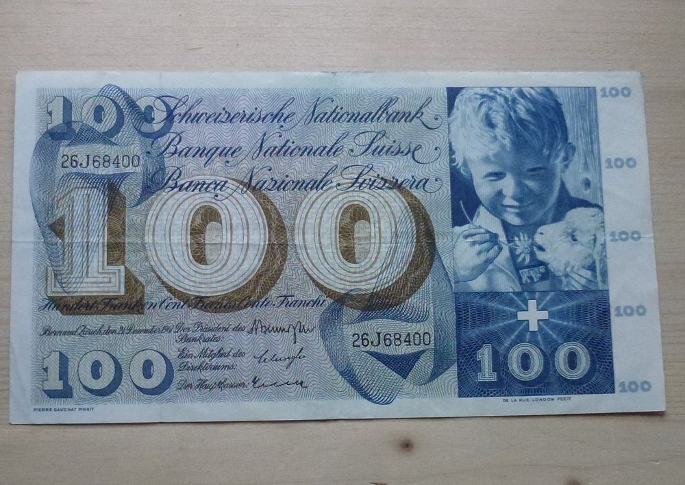 ++ 100 Franken 21.12.1961 | Kaufen auf Ricardo