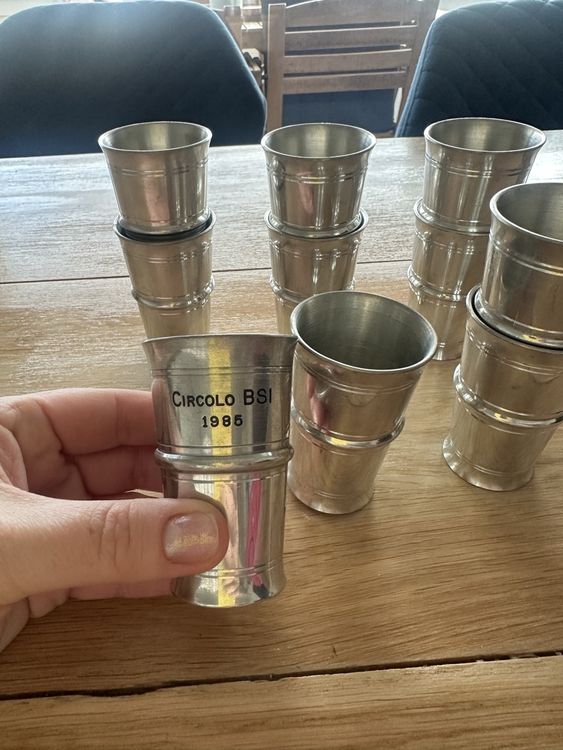 Pewter Shot Glasses Set - Swiss Made - Circulo BSI 1986 (Neu (gemäss ...