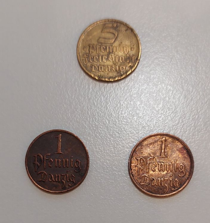 2x 1 Pfennig Danzig 1937 & 1929, 5 Pfennig Danzig 1932 | Kaufen auf Ricardo