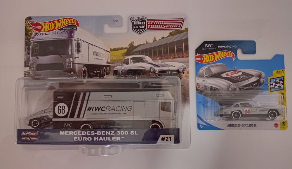 Hot Wheels Mercedes-Benz 300 SL IWC Racing Team Transport (Neu und ...