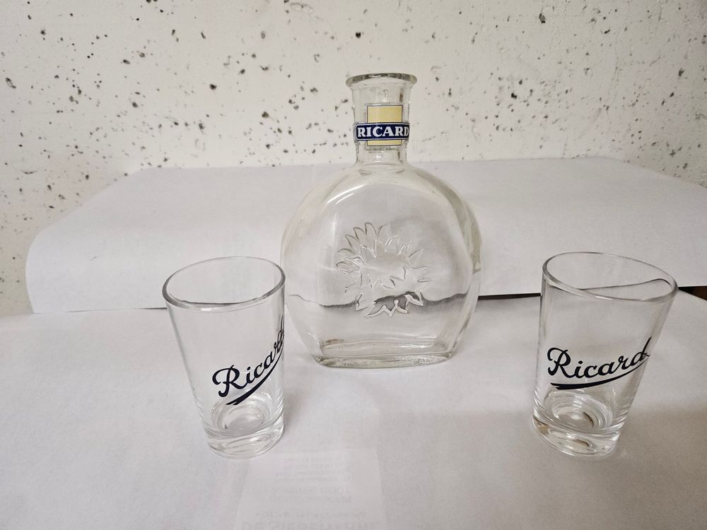 Carafe Ricard originale + 2 verres Ricard vintage ! (D'occasion) à St ...