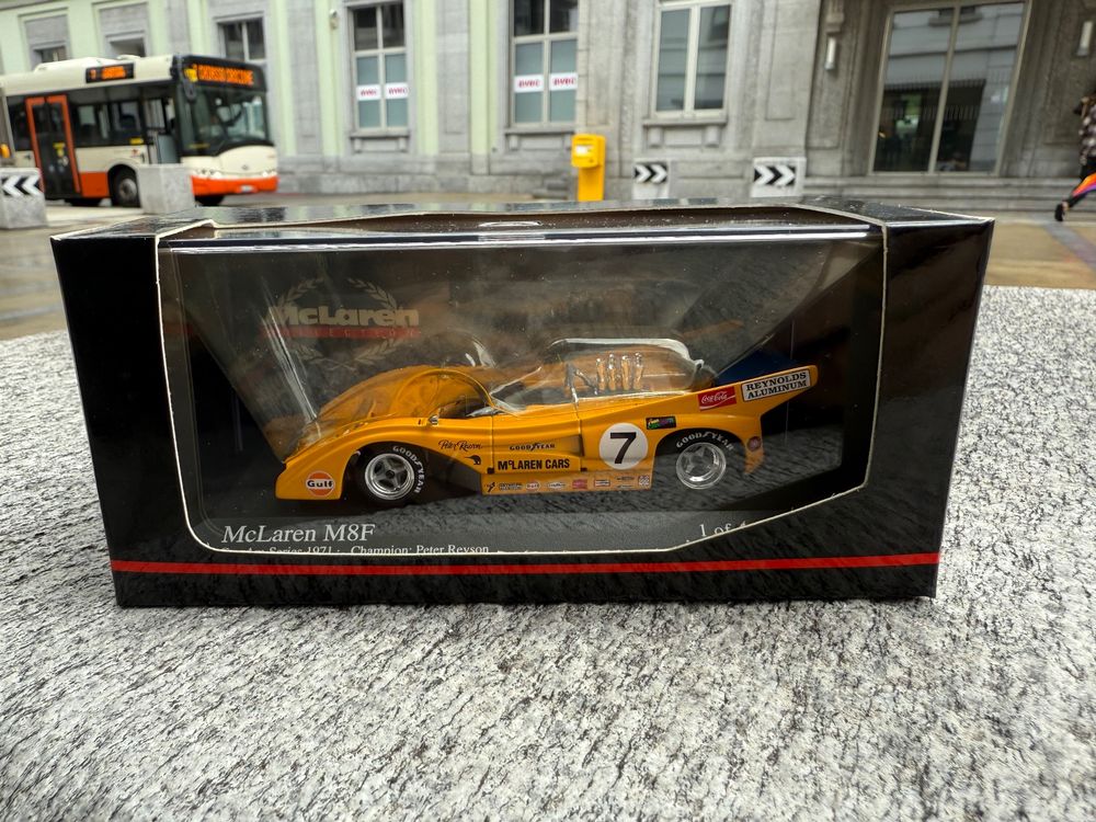 Minichamps 1:43 McLaren M8F 1971 Peter Revson CanAm series (Neu (gemäss Beschreibung)) in ...