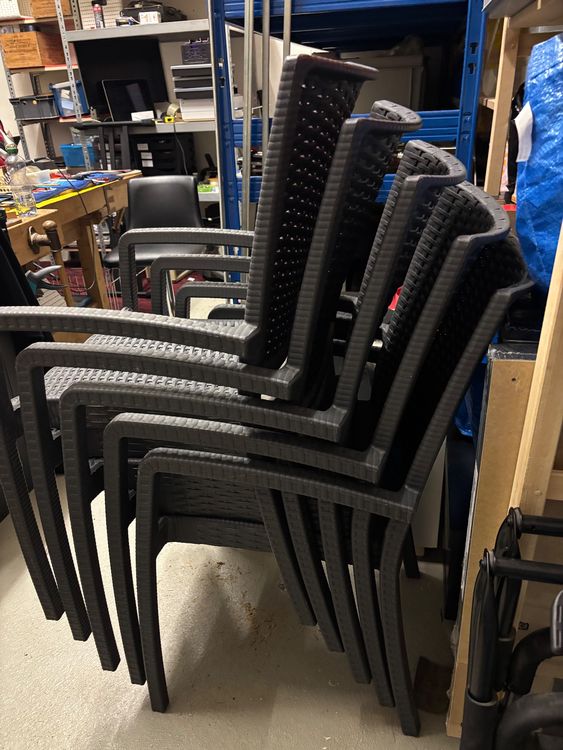 Gartenstühle aus Polyrattan, stapelbar (Gebraucht) in Nussbaumen AG für CHF 125 – nur Abholung ...