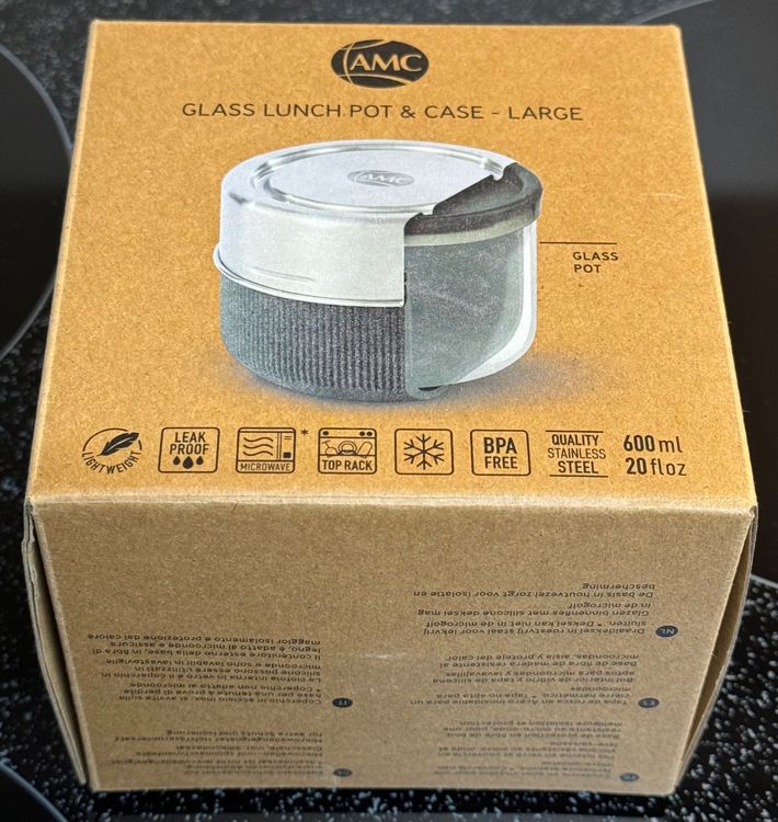 AMC Lunch Pot aus Glas grau 600 ml Brandneu (Neu und originalverpackt ...