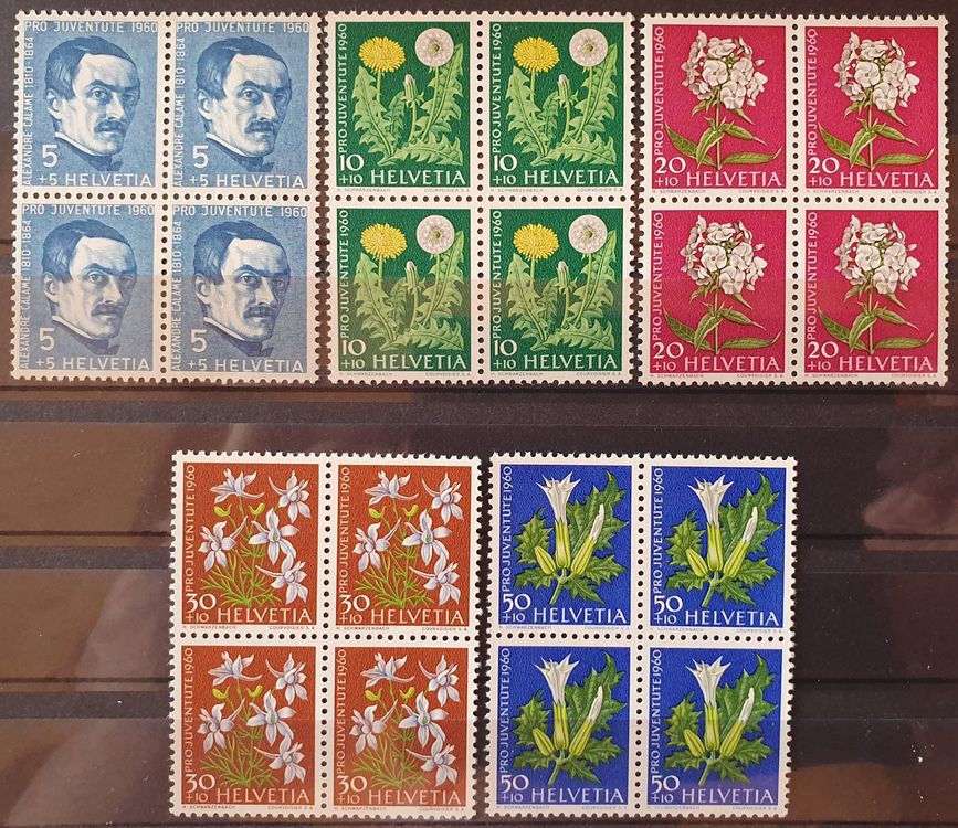 Pro Juventute Viererblock 1960 ** (Gebraucht) in Courtepin für CHF 1.7 – mit Lieferung auf ...