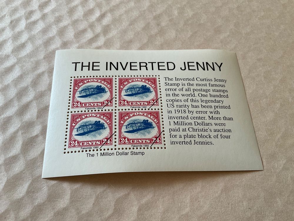 USA Inverted Jenny Block (Gebraucht) in Lugano für CHF 4 – mit ...