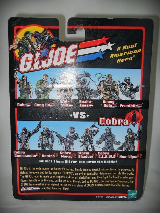 GI JOE MIRAGE VS. COBRA VIPER BLACK BY HASBRO 2002 USA (Neu und ...
