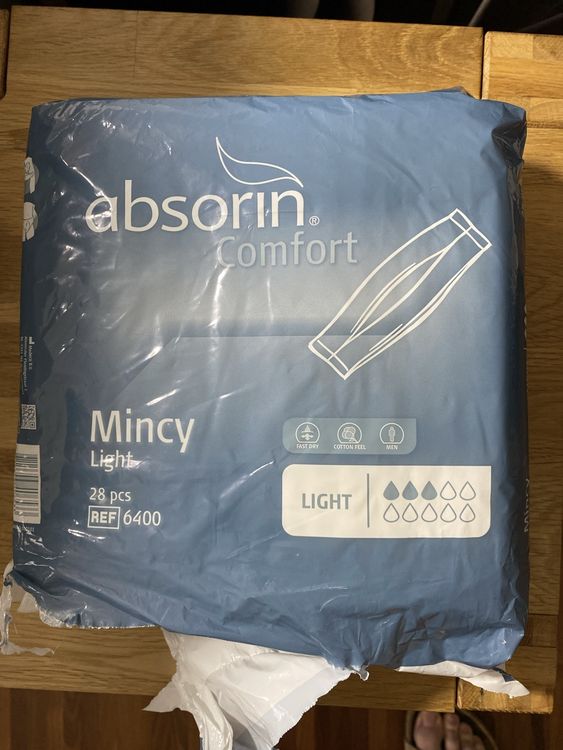 Absorin Comfort Mincy Incontinence Pads for men (16+14 pcs) (Neu ...