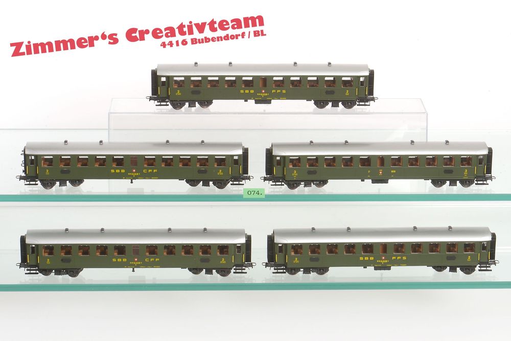 5 ROCO SBB Oldy-Personenwagen, H0, WS (Gebraucht) in Bubendorf für CHF 74.95 – mit Lieferung auf ...