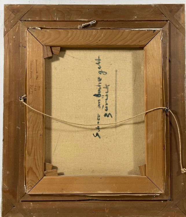 Max Clément (1912-1995) Gemälde - Winterlandschaft mit Fluss (Gebraucht ...