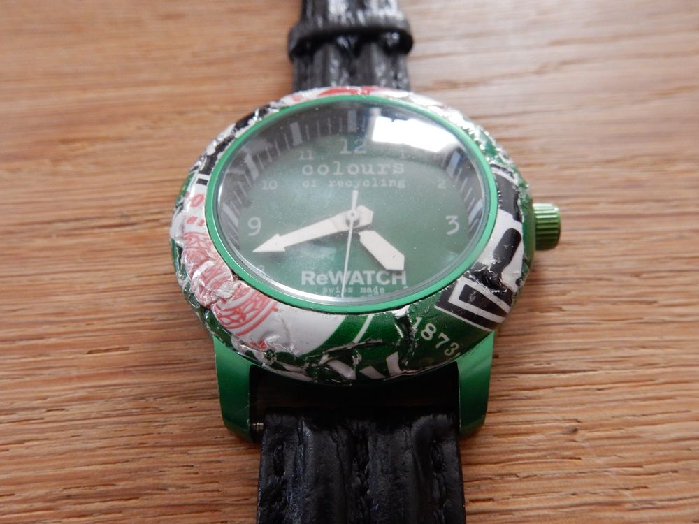ReWatch Recycling Armbanduhr Swiss Made grün upcycling (Gebraucht) in ...