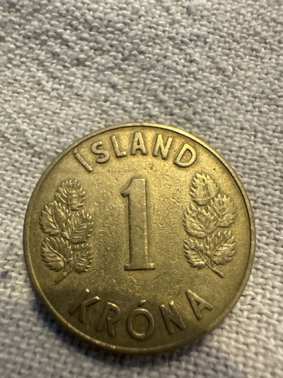 Island 1 Krone Münze, Jahrgang 1946, Sammlerstück selte (Gebraucht) in ...