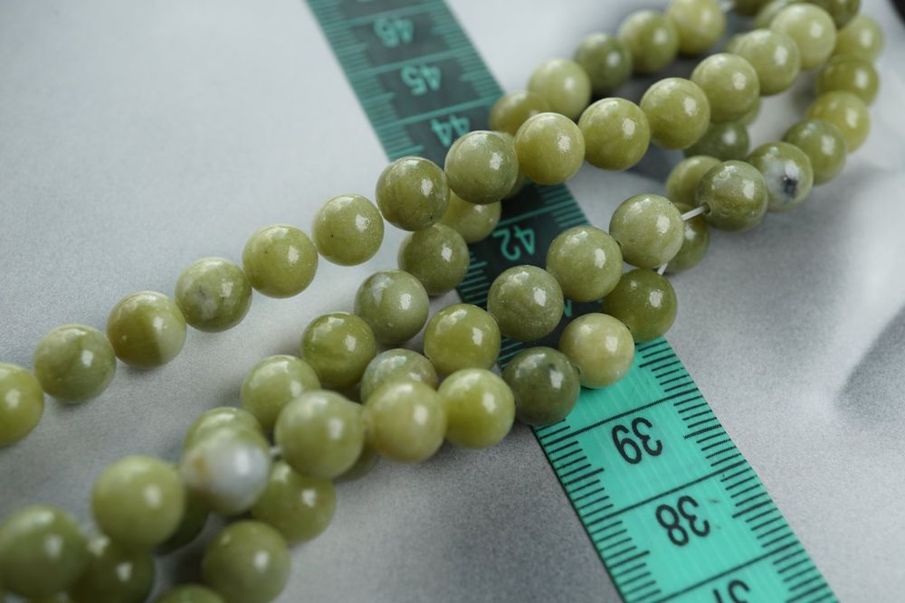 Jade grün Myanmar 8mm Kugel Schmuck Strang Topstone | Kaufen auf Ricardo